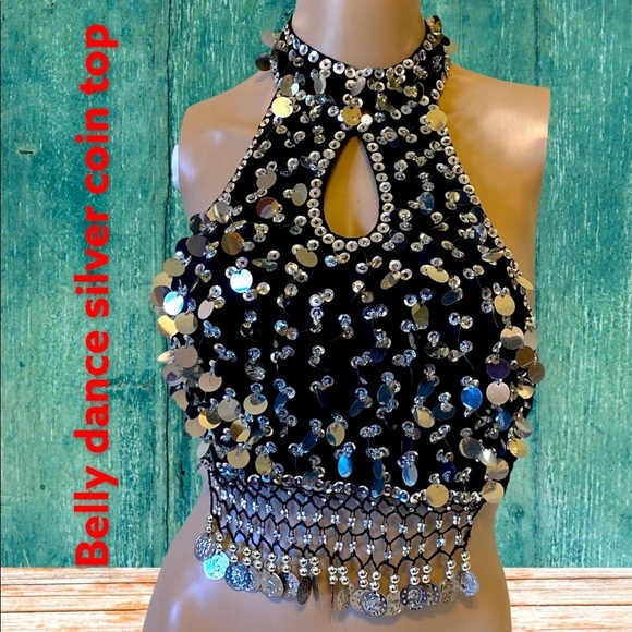 Belly Dance | Tops | Vintage Halter Neck Self Tie Up Belly Dance Crop ...